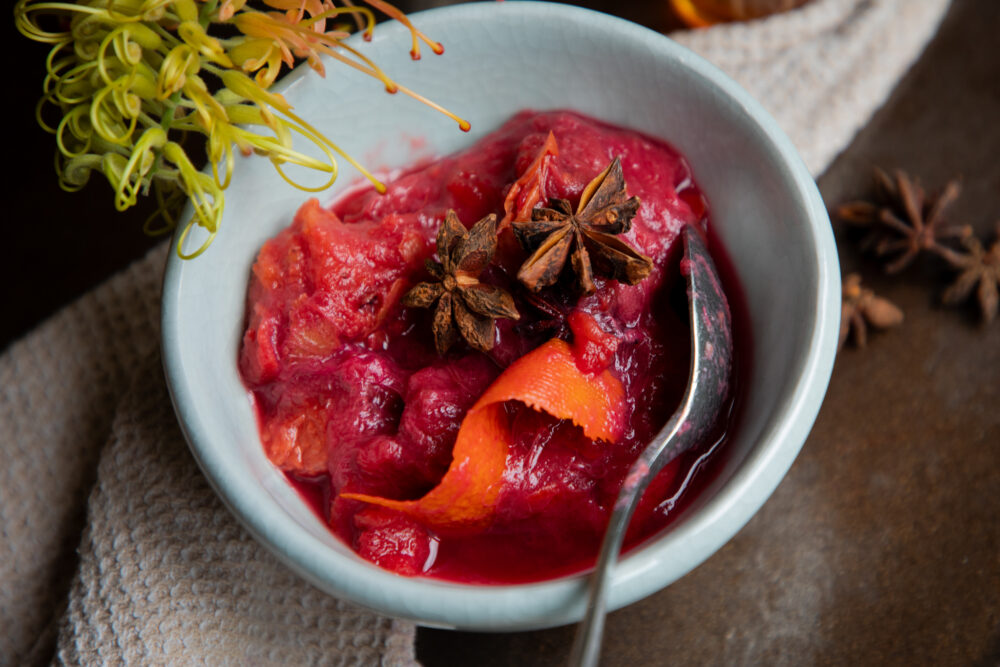Star Anise Poached Rhubarb - Amanda Lawson