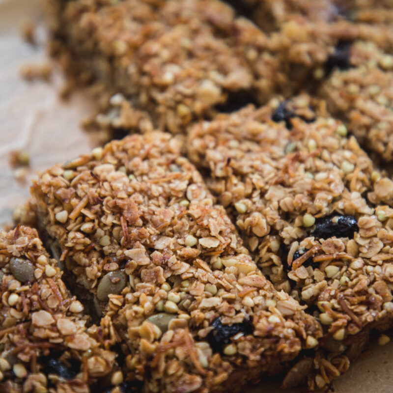 Rolled Oat and Raisin Slice - Amanda Lawson